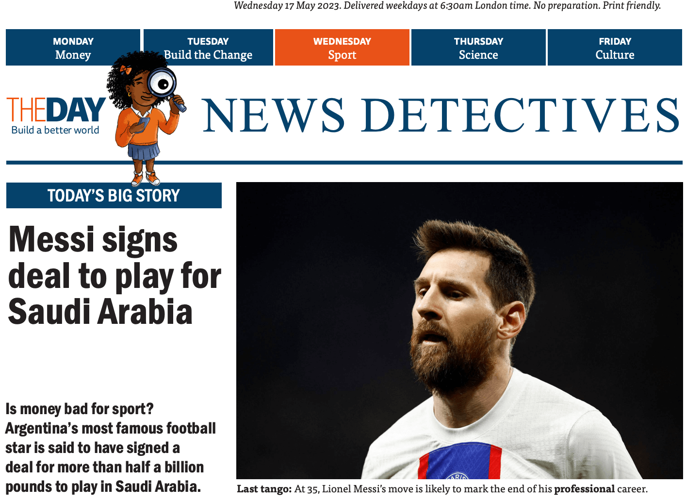 Messi signs deal to play for Saudi Arabia - The Day