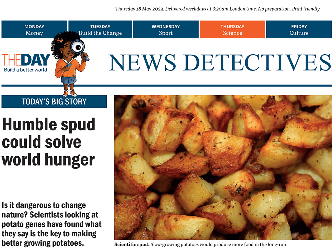 Humble spud could solve world hunger - The Day