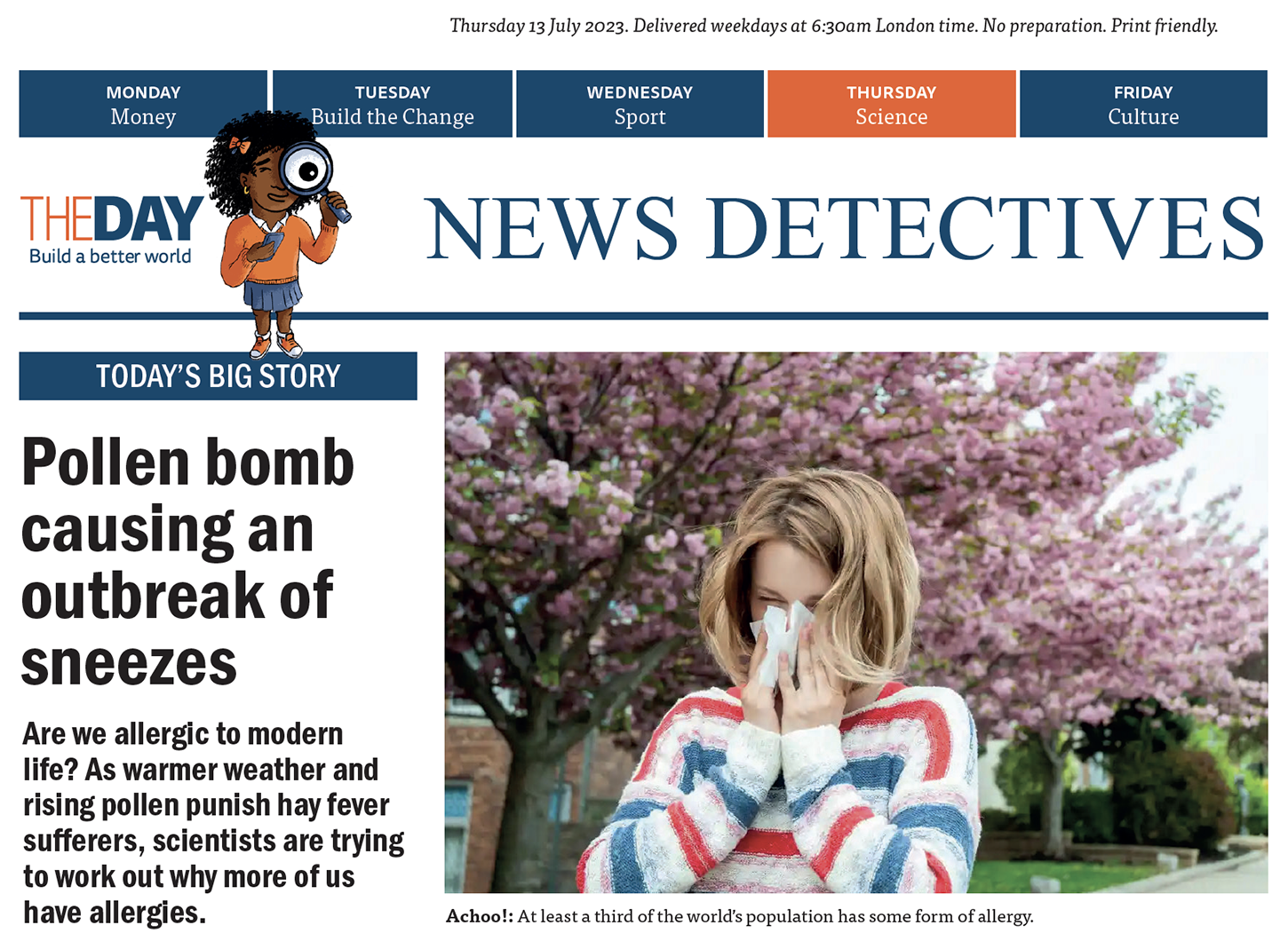 Pollen bomb causing an outbreak of sneezes - The Day