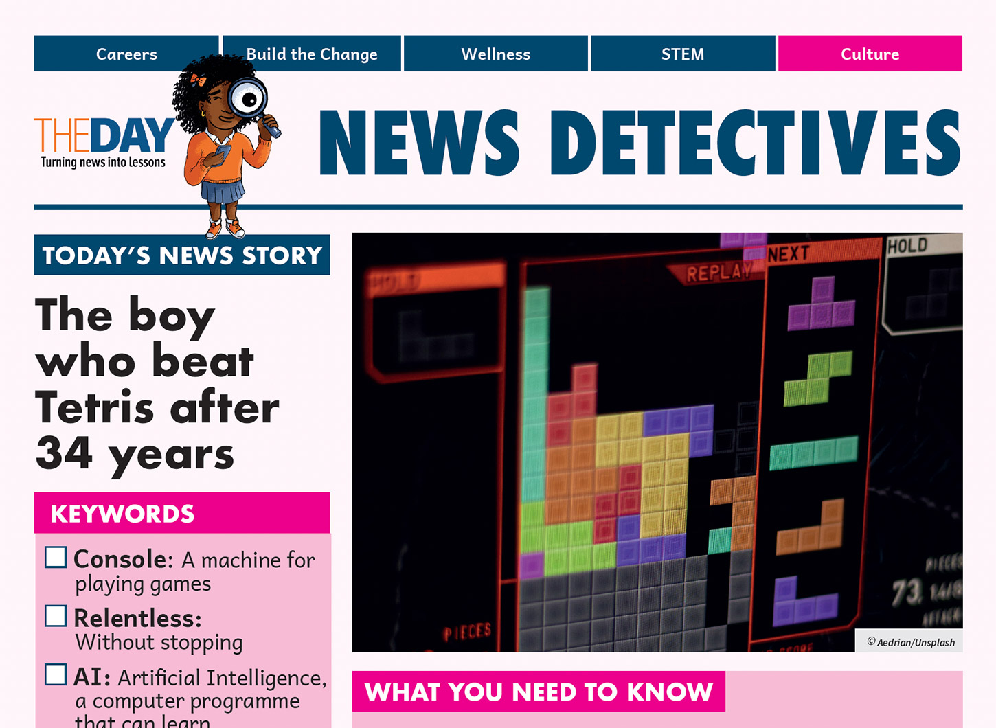 The boy who beat Tetris after 34 years (Reading Level 3) - The Day