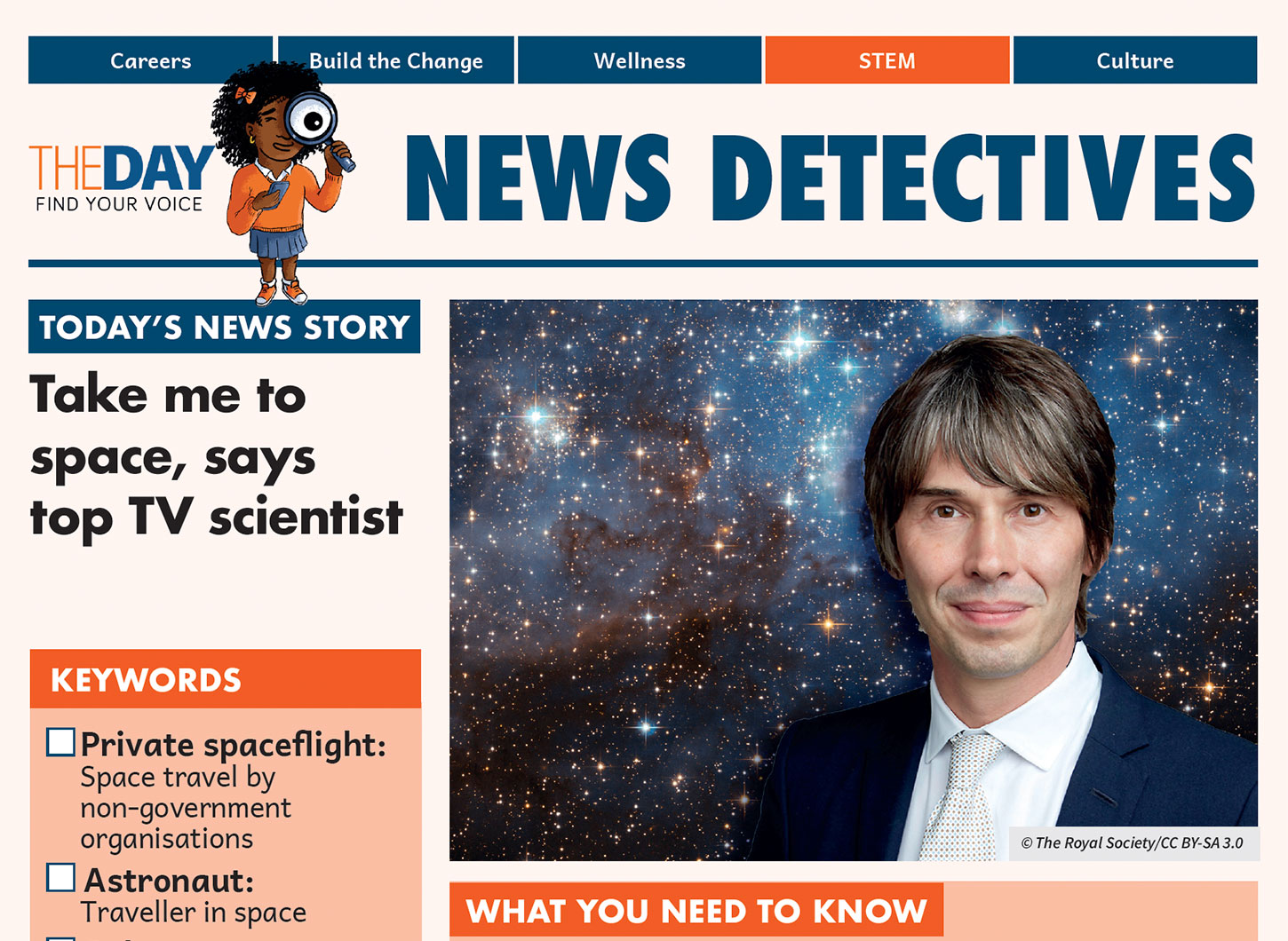 Take me to space, says top TV scientist - The Day