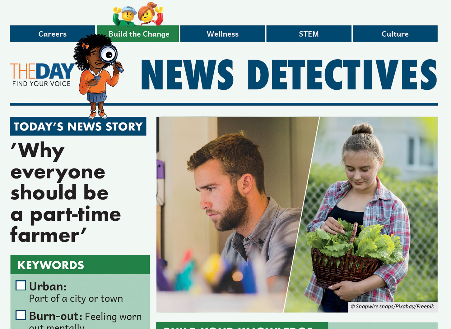 'Why everyone should be a part-time farmer' (Reading Level 3) - The Day