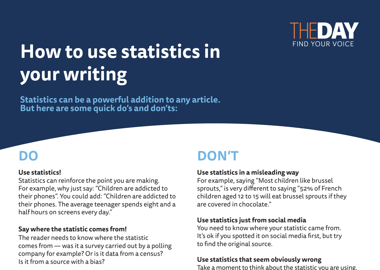 How to use statistics in writing (Reading Level 4) - The Day