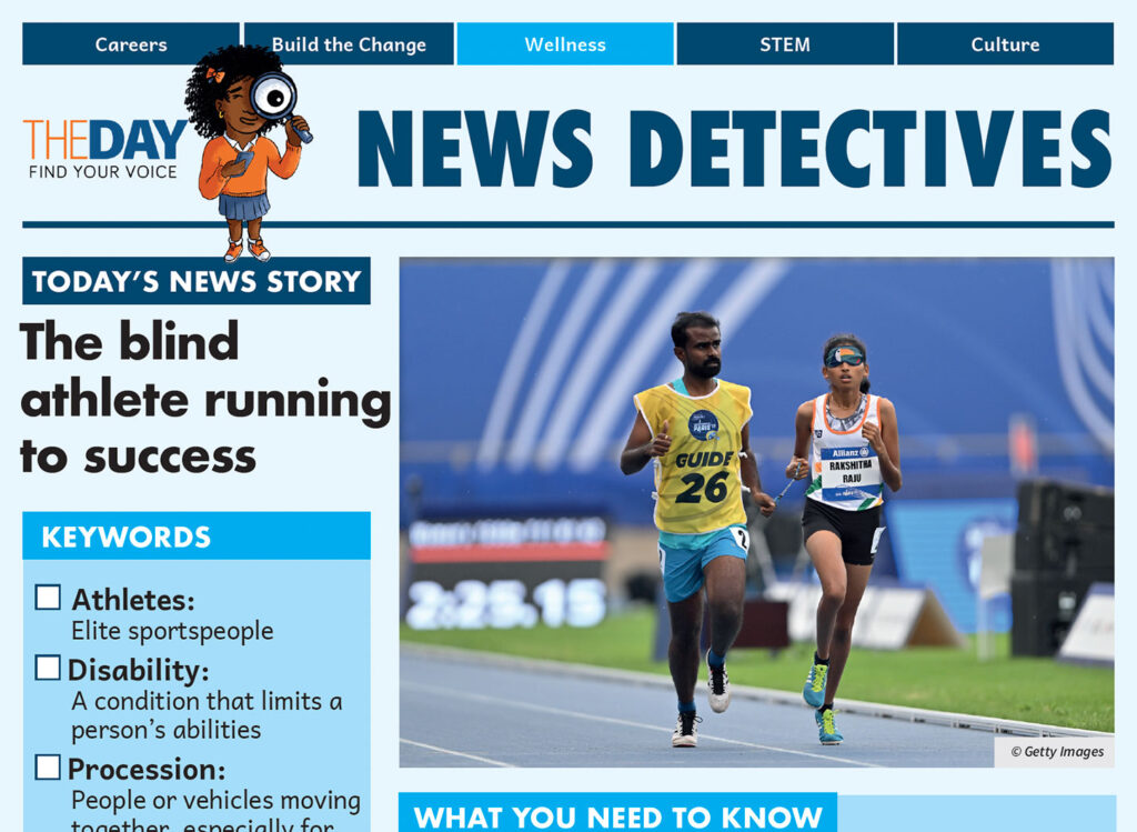 The blind athlete running to success - The Day