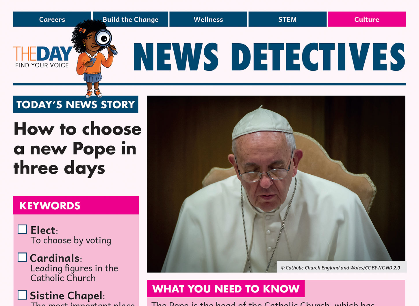How to choose a new Pope in three days (Reading Level 3) - The Day